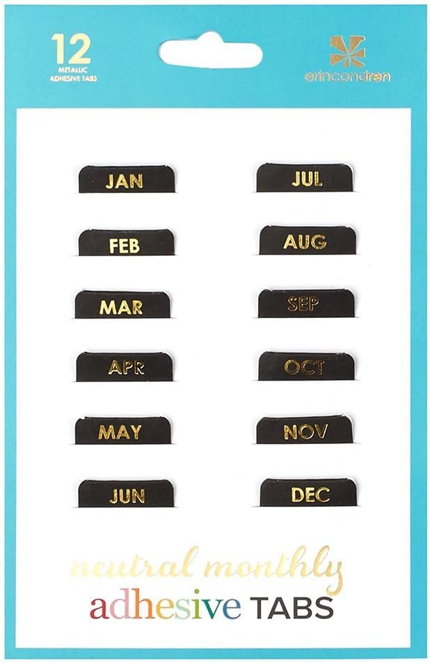Monthly Adhesive Tabs - Neutral – ECD-Gifting